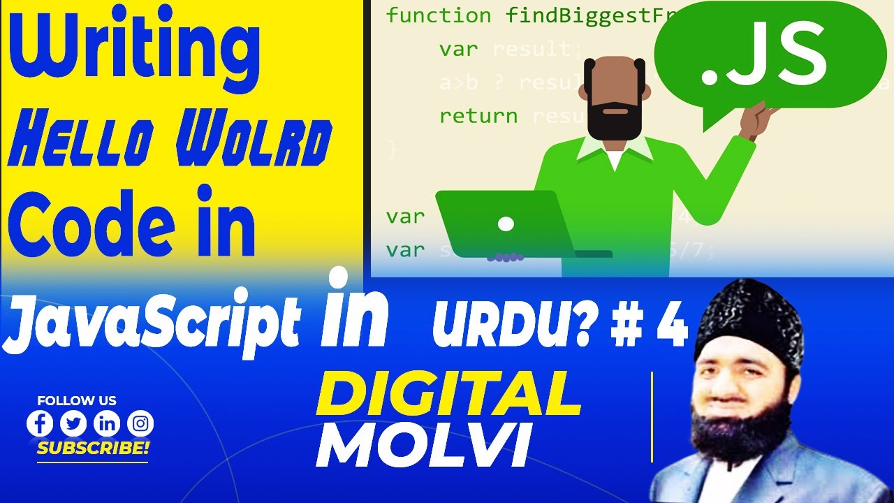 JavaScript Tutorial for Beginners: Learn JavaScript in Urdu /Hindi | Writing Java Script Code 04