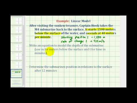 Ex: Linear Equation Model for Submarine Depth | Math Help from ...