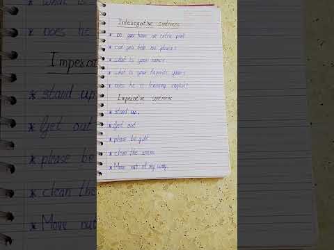 5 Examples for types of sentences # Declarative, Interogative, Imperative, Exclamatory