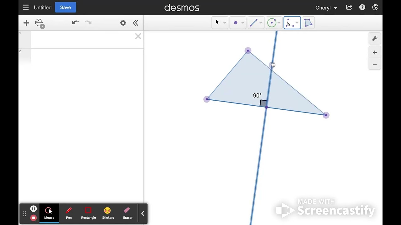 Create a perpendicular bisector Desmos | Geometry