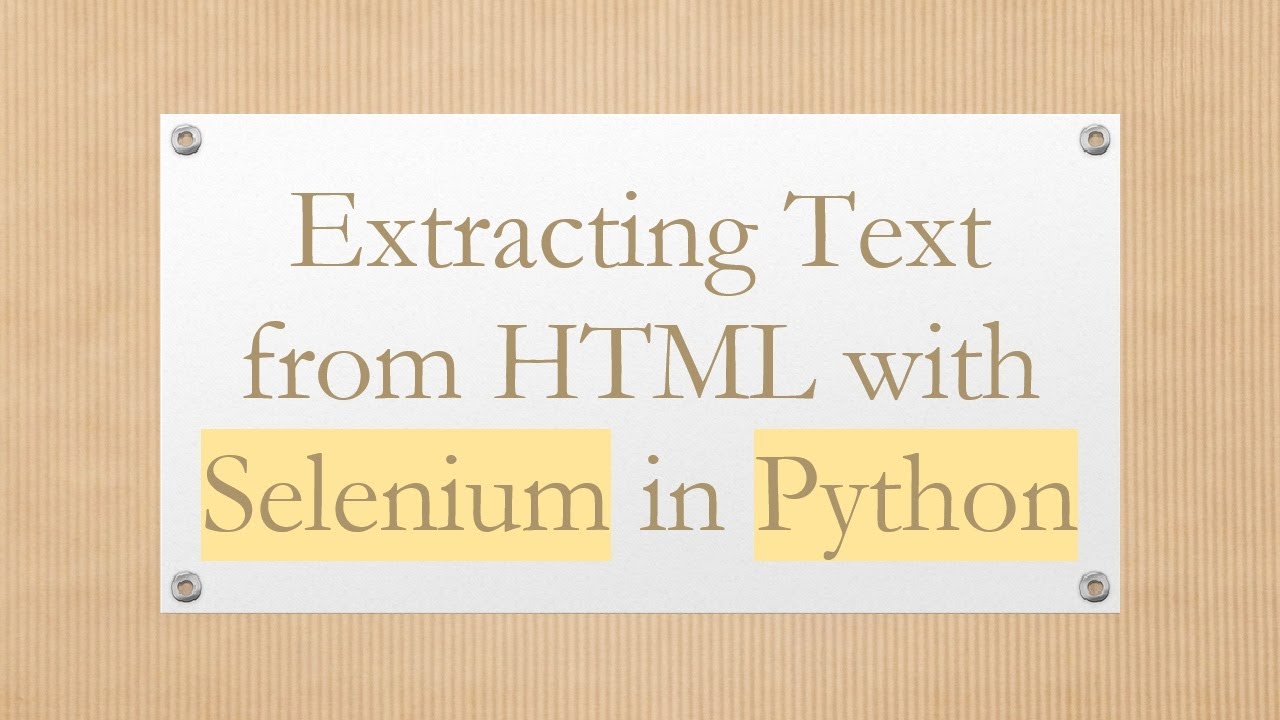Extracting Text from HTML with Selenium in Python