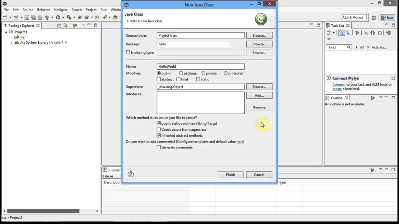 Java: 2 : Hello World