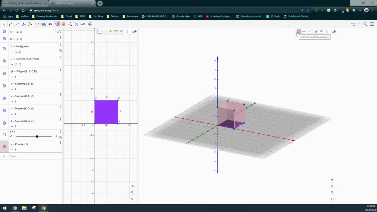 Solid Modeling in GeoGebra