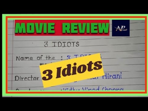 Film review writing 3 Idiots || Movie review writing 3 idiots for class 12 | Film review writing||