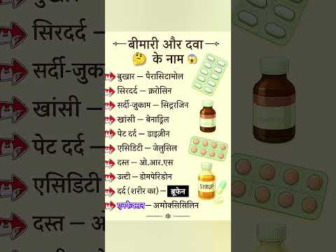 बीमारी और दवा के नाम | आम रोग और उनकी दवाएं | Medicine Name in Hindi