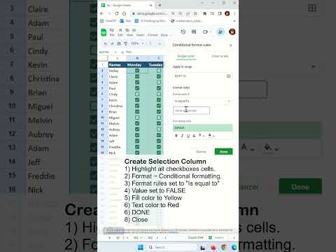 How do I color a cell if a checkbox is checked in Google Sheets? - Excel Tips and Tricks