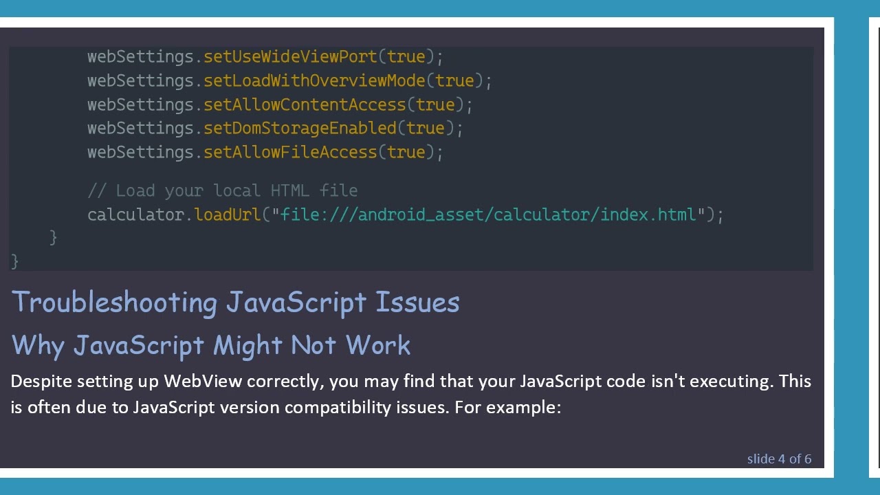 How to Include JavaScript in WebView Android
