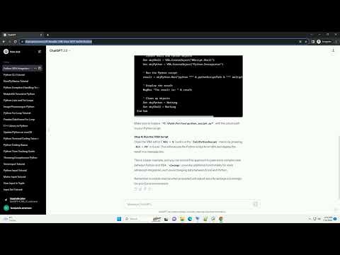 how to use python in excel vba