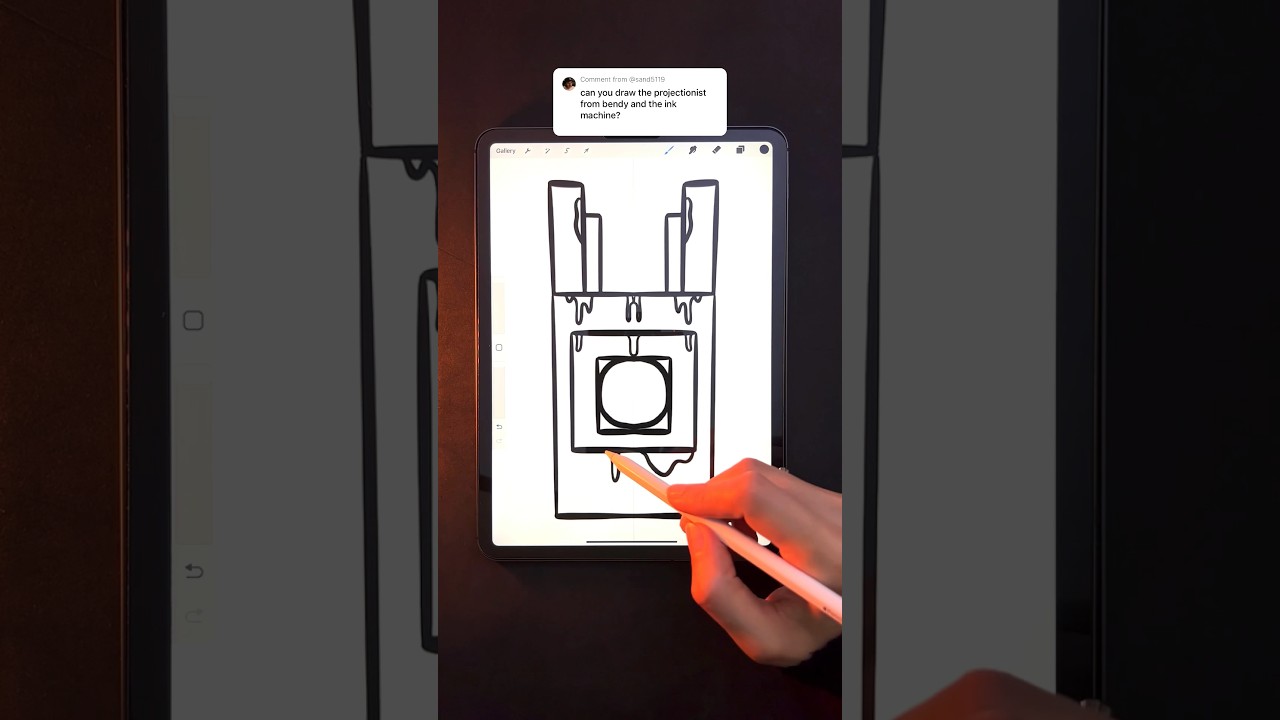 Drawing The Projectionist - Bendy and The Ink Machine