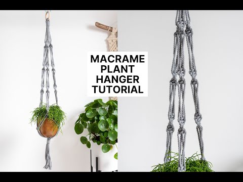 Easy Macramé Plant Hanger Tutorial. Pattern For Beginners.