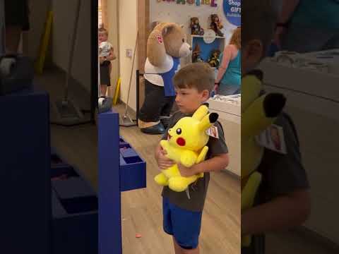 Building a Pokemon Pikachu Build A Bear Workshop at Pier Park Panama City Beach Florida #pokemon