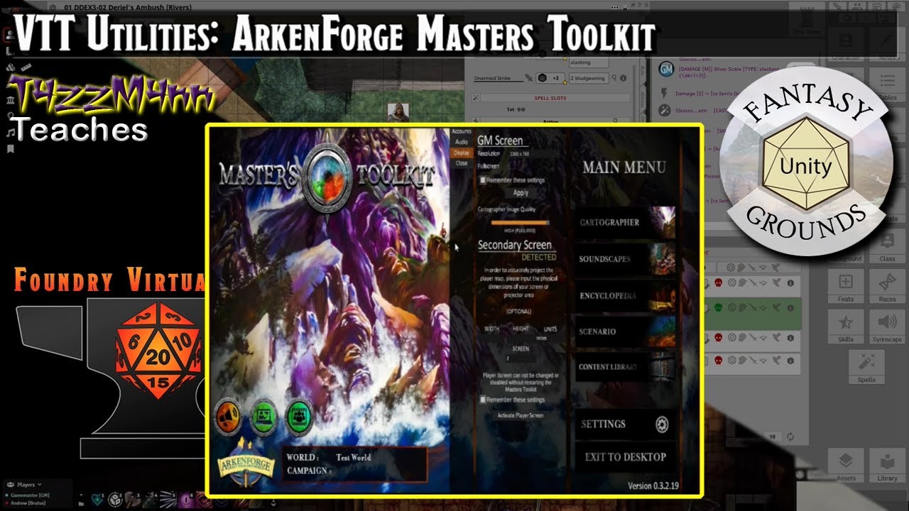 Virtual Tabletop Tools/Utilities - ArkenForge Masters Toolkit