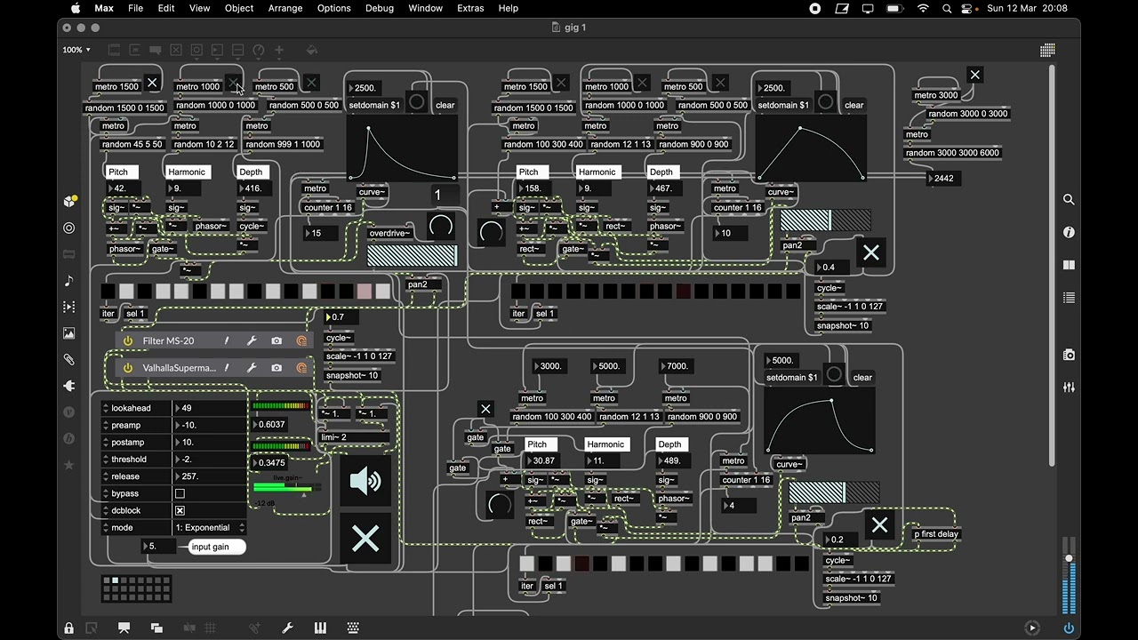 very broken FM synth in Max/MSP
