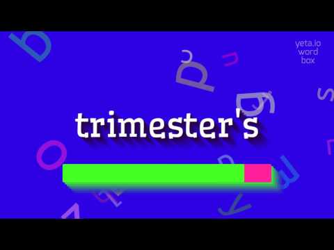 How to say "trimester's"! (High Quality Voices)