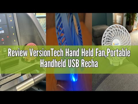 Review VersionTech Hand Held Fan,Portable Handheld USB Rechargeable Fans with 3 Speeds,Battery Opera