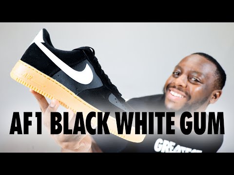 Nike Air Force 1 Black Summit White Gum On Foot Sneaker Review QuickSchopes 740 Schopes FQ8714 004