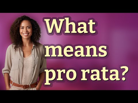 What means pro rata?