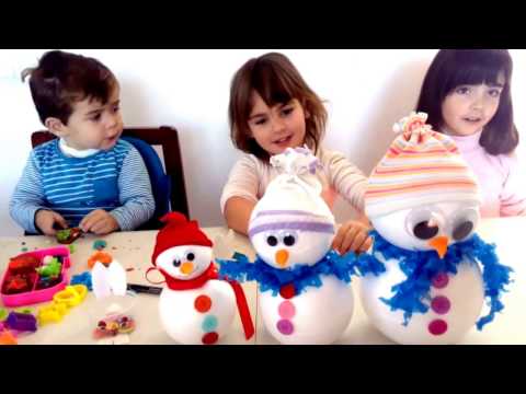 Cómo hacer muñecos de nieve | Manualidades