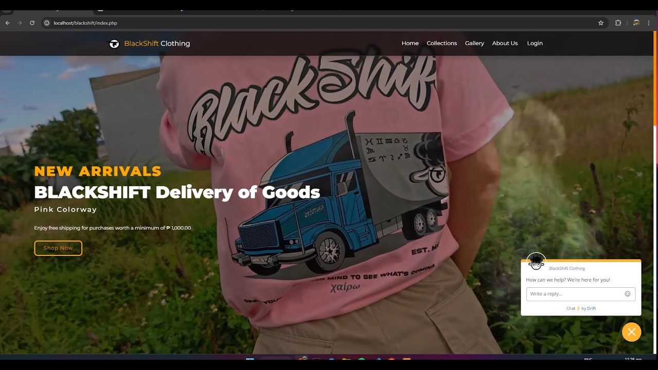 E-Commerce Website using PHP, JavaScript, & MySQL