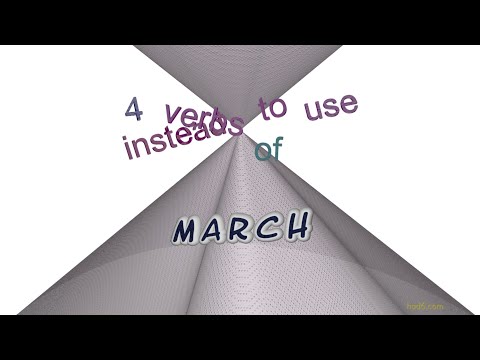 march - 4 verbs which are synonym to march (sentence examples)