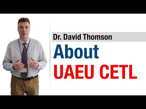 Dr. David Thomson about UAEU CETL
