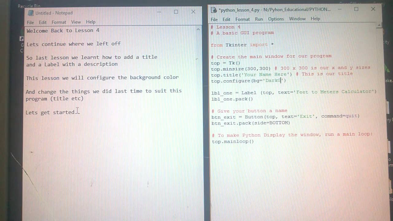 Python Basics Lesson 4 - Simple GUI Calculator