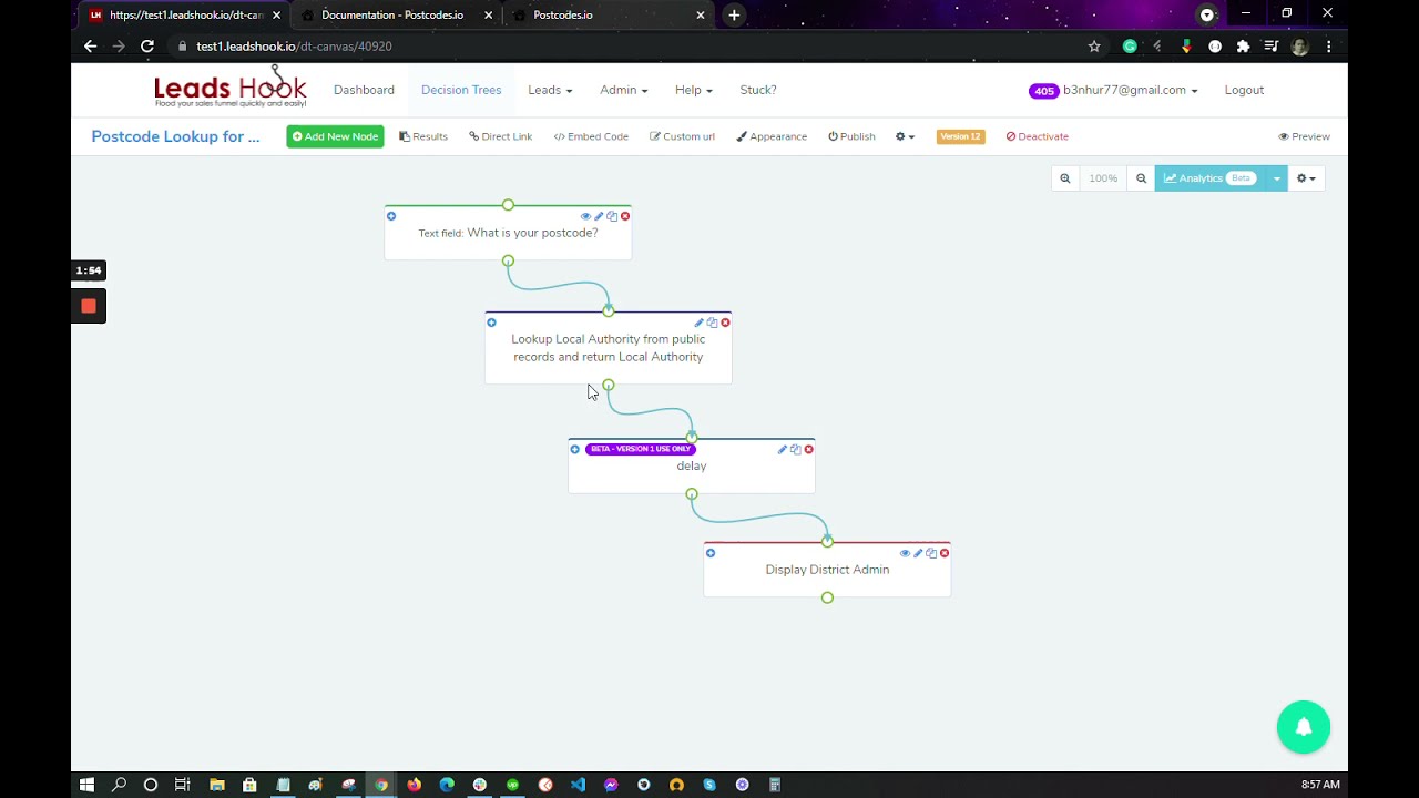 LeadsHook - Postcodes.io API integration