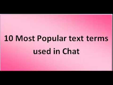 Most Popular Short Forms used in Chat