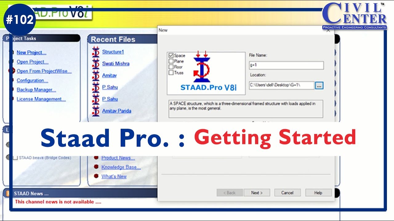 STAAD. Pro V8i: 2. Getting Started (Tutorial For Beginners )
