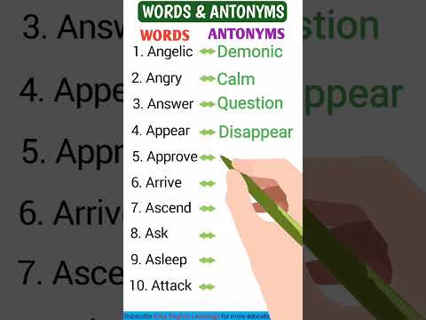 Do you know these antonyms class 2 #antonyms #english