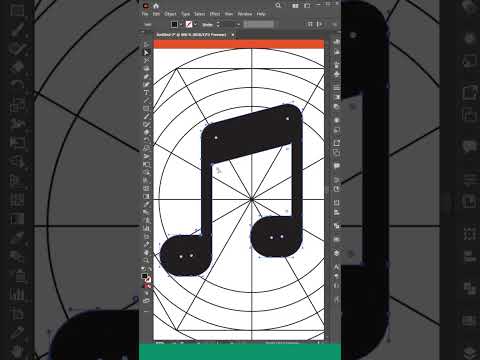 How to create an Apple Music App icon in Illustrator #shorts