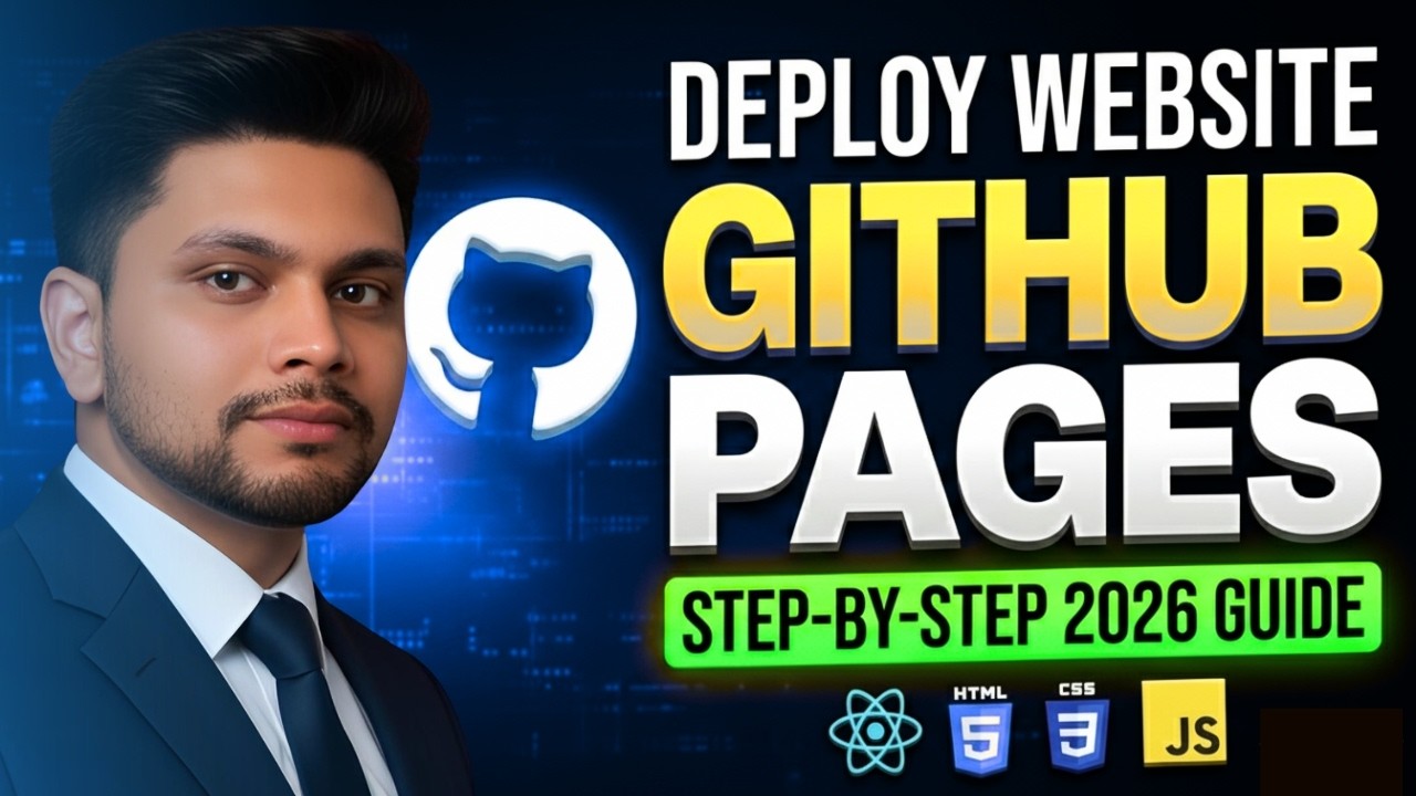 How to Deploy Website on GitHub Pages (React, HTML, CSS, JS) | Github Pages 2026 Step-by-Step Guides
