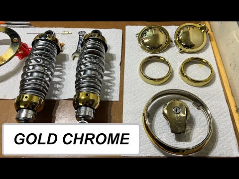 Making Gold Chrome - Yamaha Virago 1000 Restoration Video 15