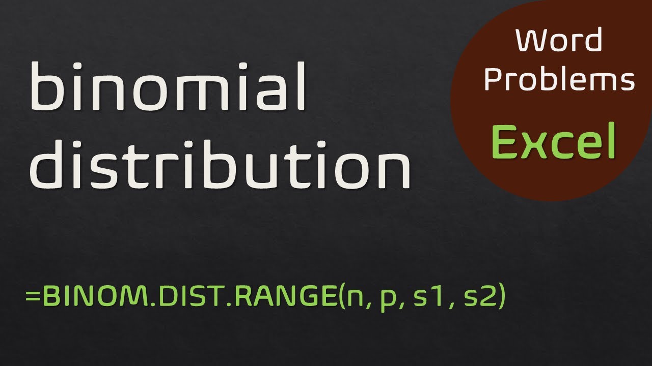 Binomial Probability Problems in Excel | BINOM.DIST.RANGE