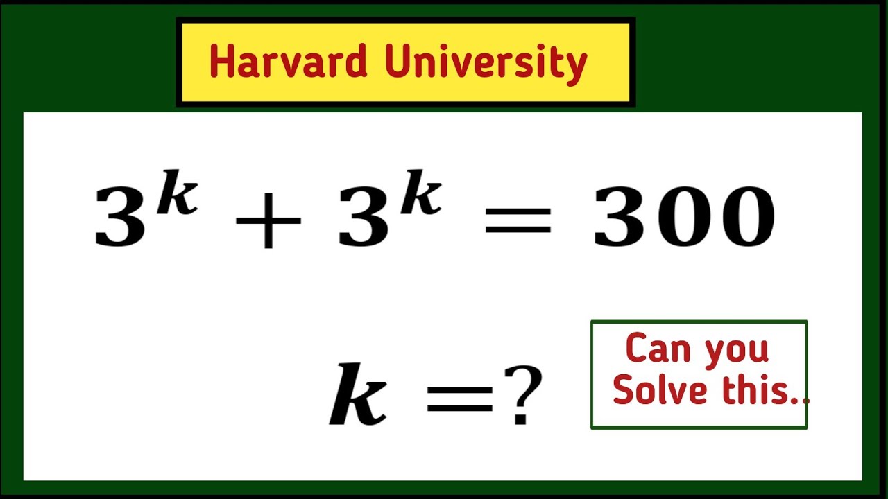 5^k+5^k=300|USA Olympiad maths question can you solve this problem||Find k=?||