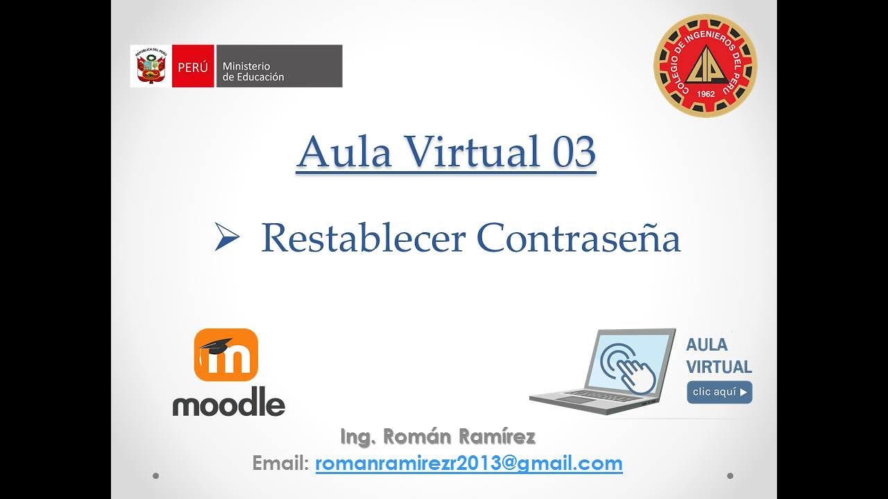Aula Virtual 03 - Restablecer Contraseña