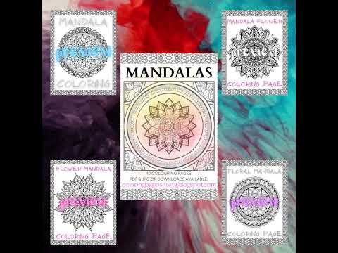 The Mandala Coloring Pages for Meditation Colouring!