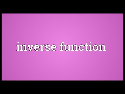 Inverse function Meaning