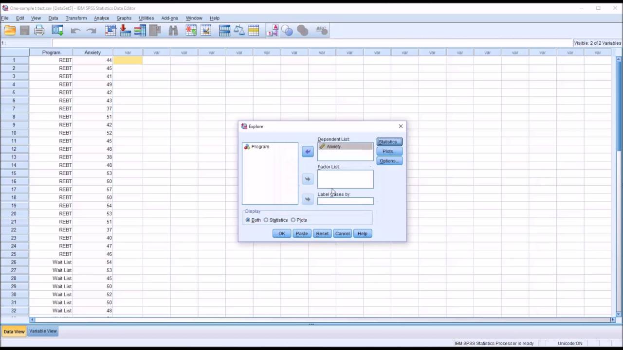 One-Sample T Test in SPSS with Assumption Testing