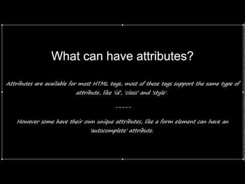 Create a website - HTML 102 - Attributes of HTML tags.