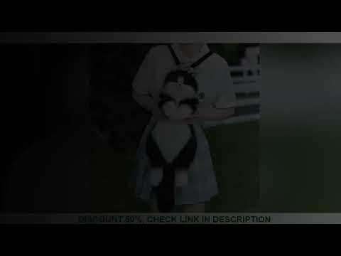 Handmade Plush Kitten Backpack Stuffed Animal Cat Tuxedo Fashion Gift For Women Kids Anniversary Bir