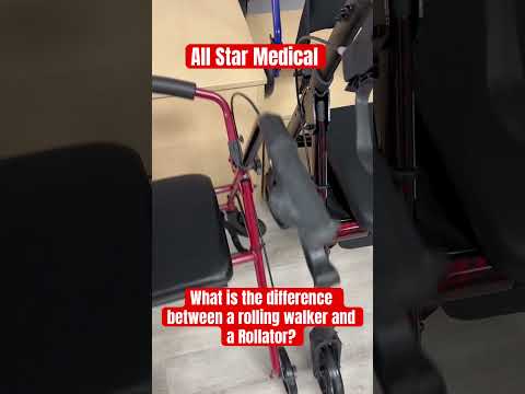 What is the difference between a rolling walker and a rollator? #allstarmedical #rollingwalker