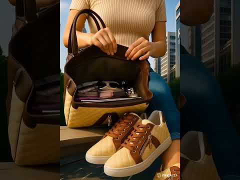 Elegant Brown & Beige Set for Women – Shoes, Bag & Wallet 💼👠 #Shorts