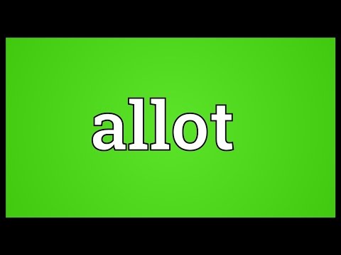 Allot Meaning