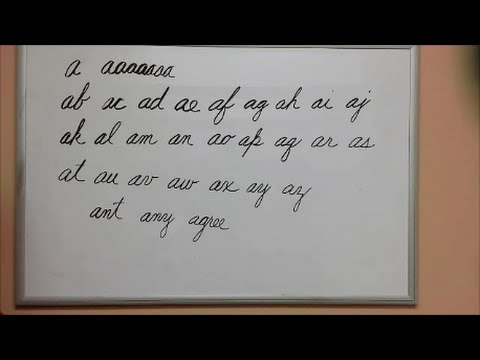 How to Connect Cursive A - American Handwriting