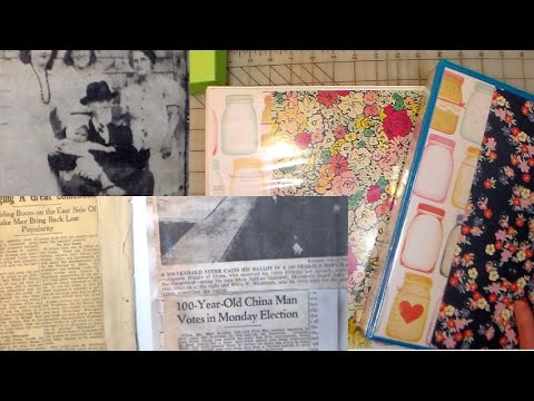 How to preserve old newspaper clippings scrapbook idea