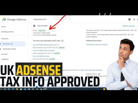 How to submit tax information in google adsense United Kingdom instantly approved UK adsense tax