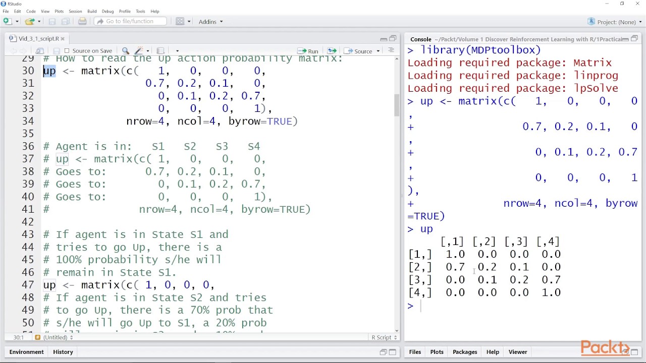 Reinforcement Learning Techniques with R  : Programming the Environment | packtpub.com