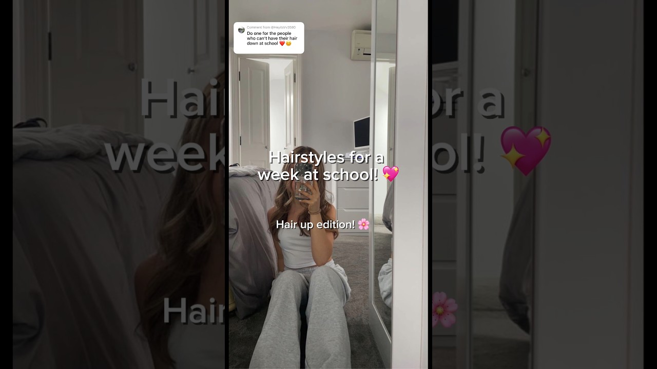 Hairstyles for a week at school!! hair up edition! 🤍🤍🤍